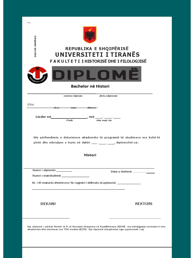 Bachelor Histori Model | PDF