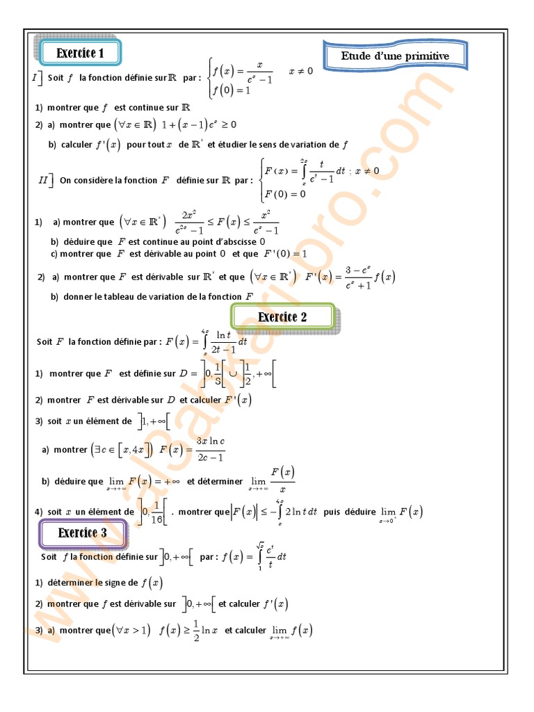 Analyse de Fonctions Mathématiques | PDF | Intégral | Fonctionnalités ...
