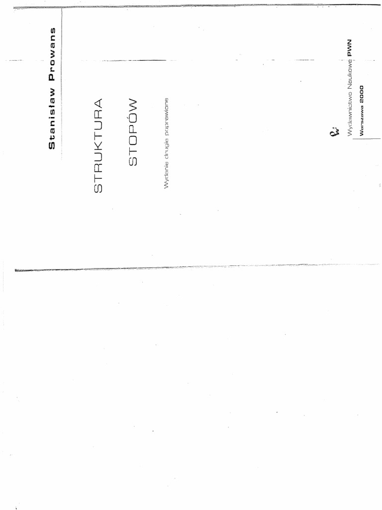 Struktura Stopów Wydanie Drugie Poprawione S. Prowans Wawa2000 | PDF