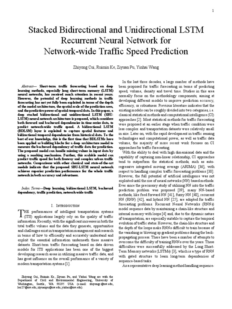 BiLSTM LSTM | PDF | Deep Learning | Systems Science