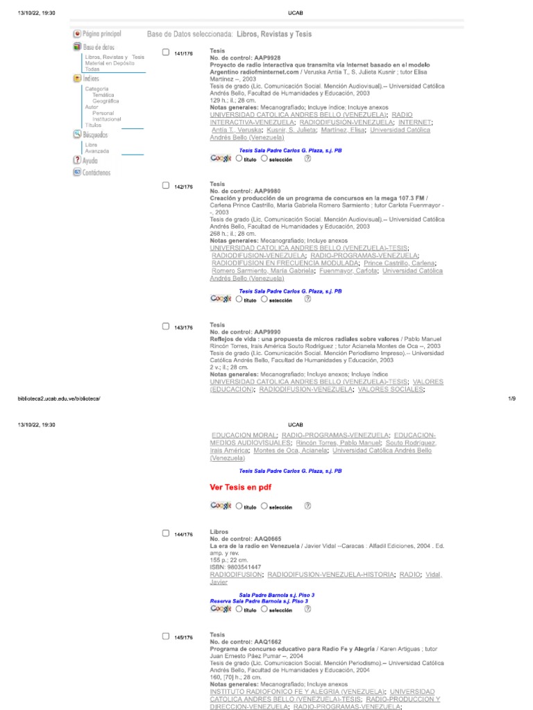 Biblioteca2.ucab - Edu.ve (141 Al 160 de 176) | PDF