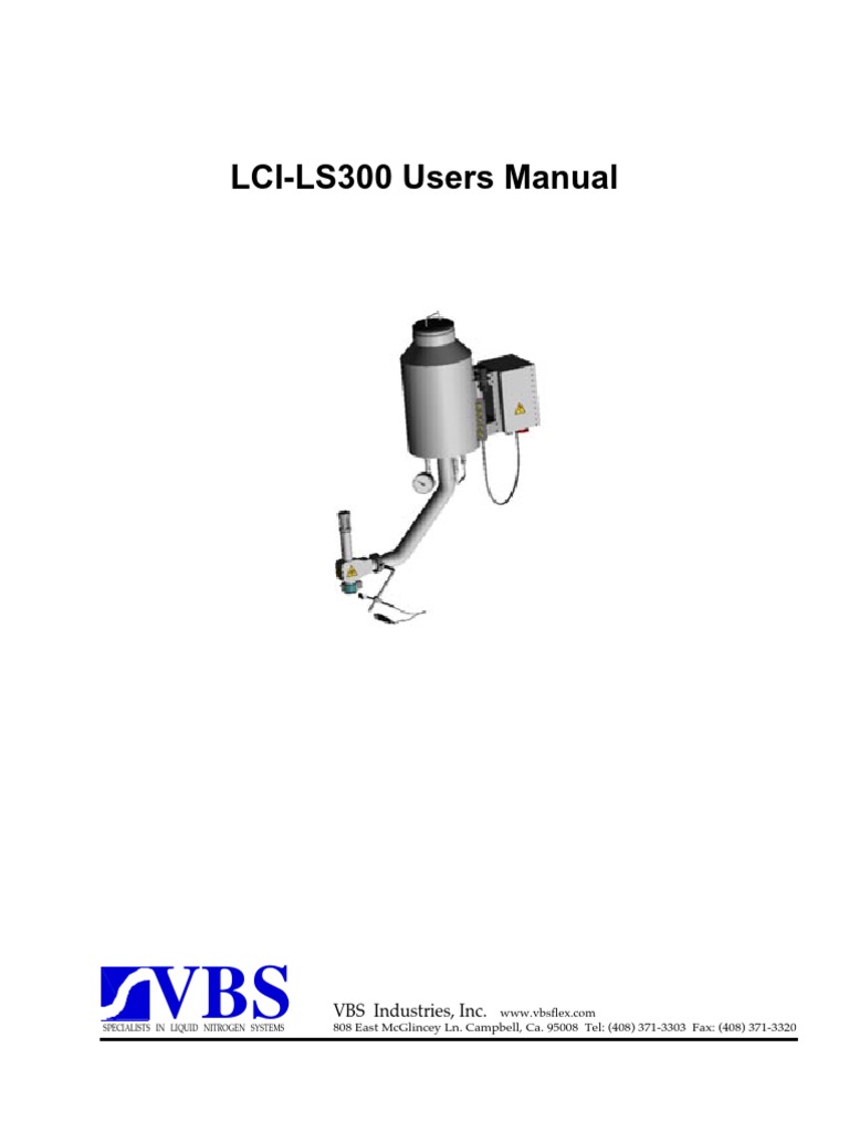 LCI LS300 Users Manual | PDF | Valve | Liquids