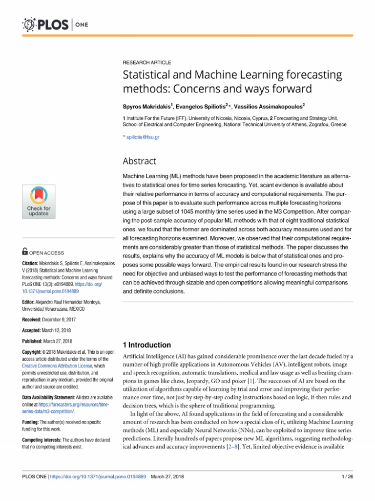 4.-Statistical and Machine Learning Forecasting Methods - 2018 | PDF