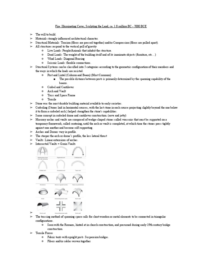 Y2 s1 History of Architecture Before 1400 - Notes | PDF | Column ...