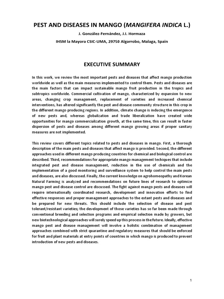 Mango Pests and Diseases ENG | PDF | Pest (Organism) | Agriculture