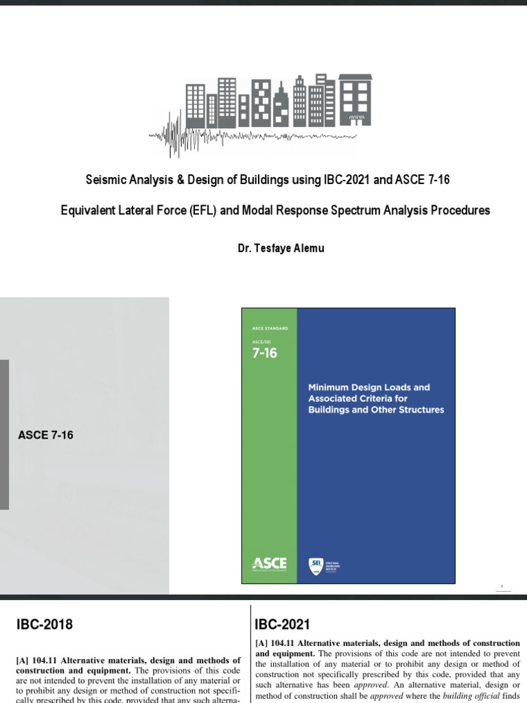 Seismic Analysis & Design of Buildings Using IBC-2021 and ASCE 7-16 Equivalent Lateral Force ...