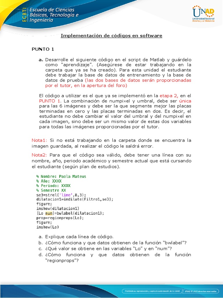 Anexo 1 - Implementación de Códigos en El Software - Etapa 3 | PDF | Matemáticas Aplicadas ...