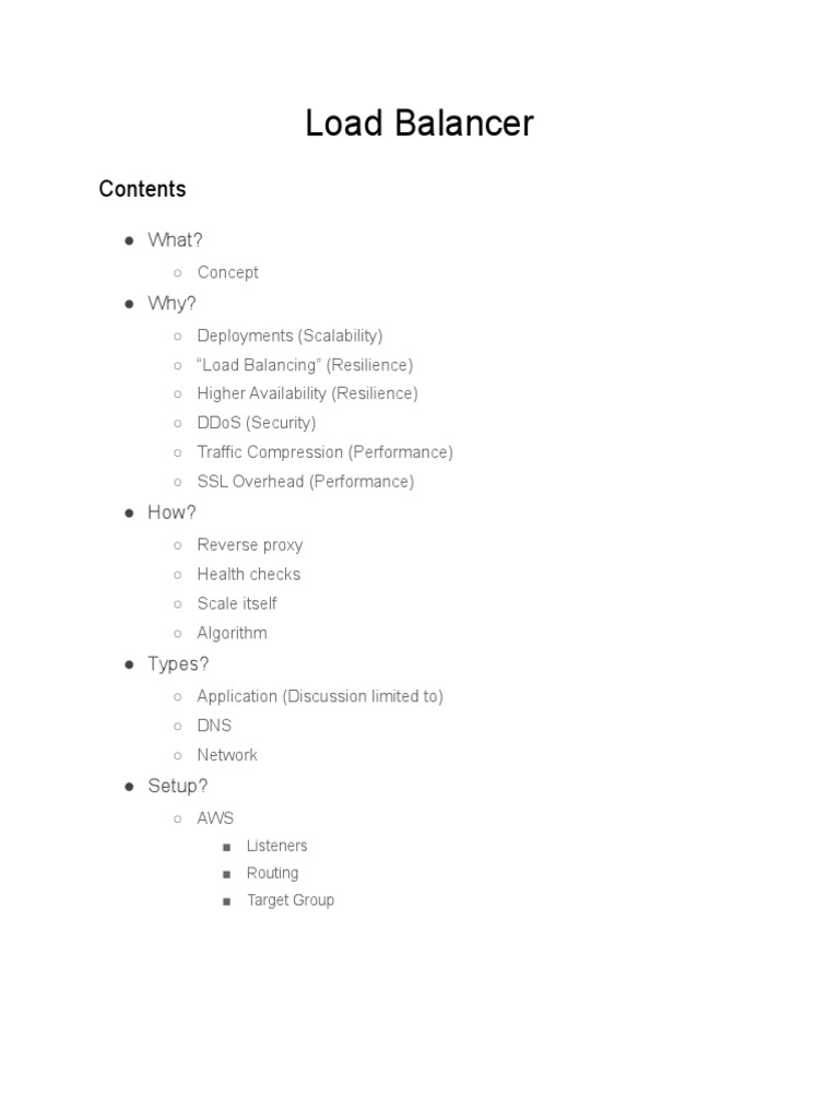 Load Balancer: What? Why? | PDF | Proxy Server | Load Balancing (Computing)