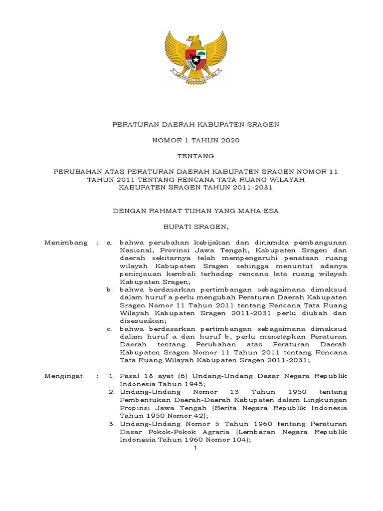 Perda Penetapan - Cetak | PDF