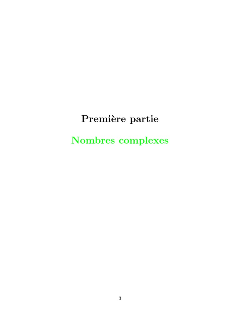 Résumé Complexes. | PDF | Nombre complexe | Géométrie