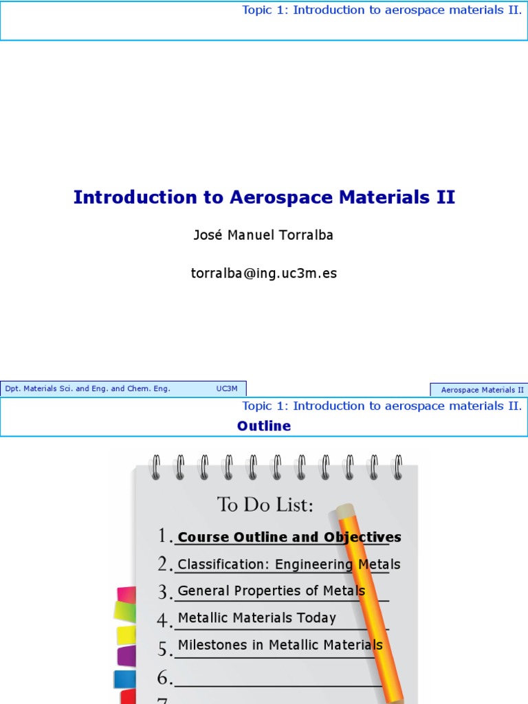 Introduction To Aerospace Materials II: José Manuel Torralba Torralba ...