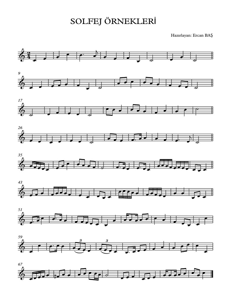 Solfej Örnekleri | PDF
