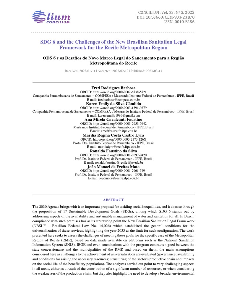 Challenges of Brazil's Sanitation Reform | PDF | Economies ...