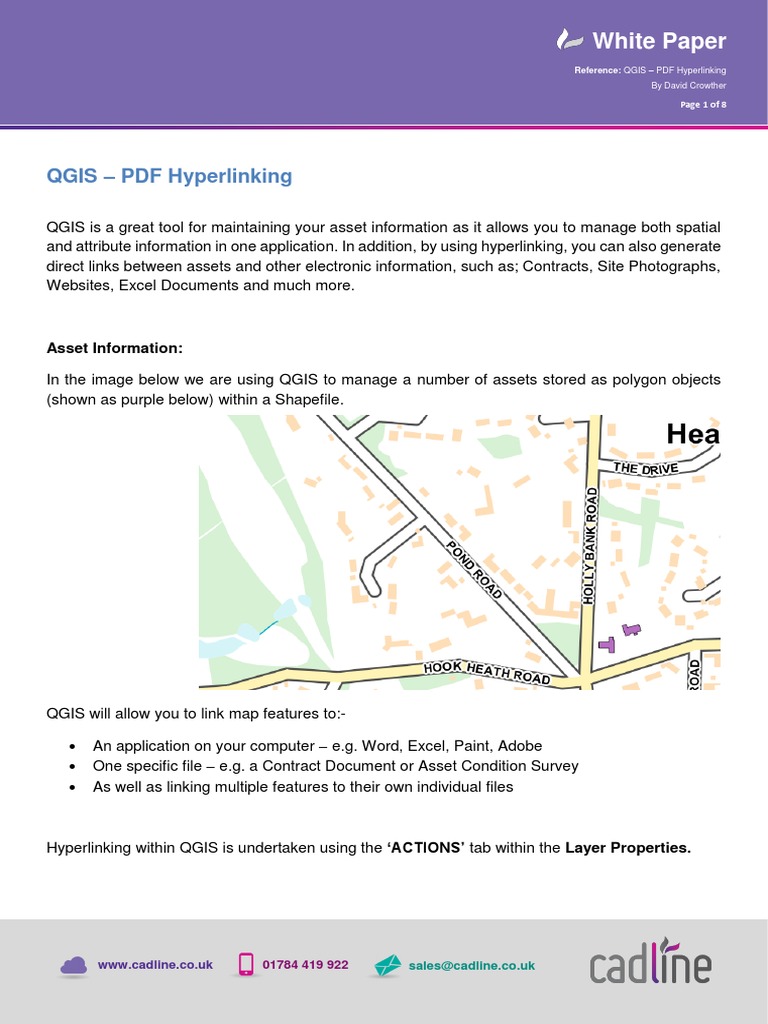 David Crowther - QGIS - PDF Hyperlinking - Docx V2 | PDF | Hyperlink | Icon (Computing)