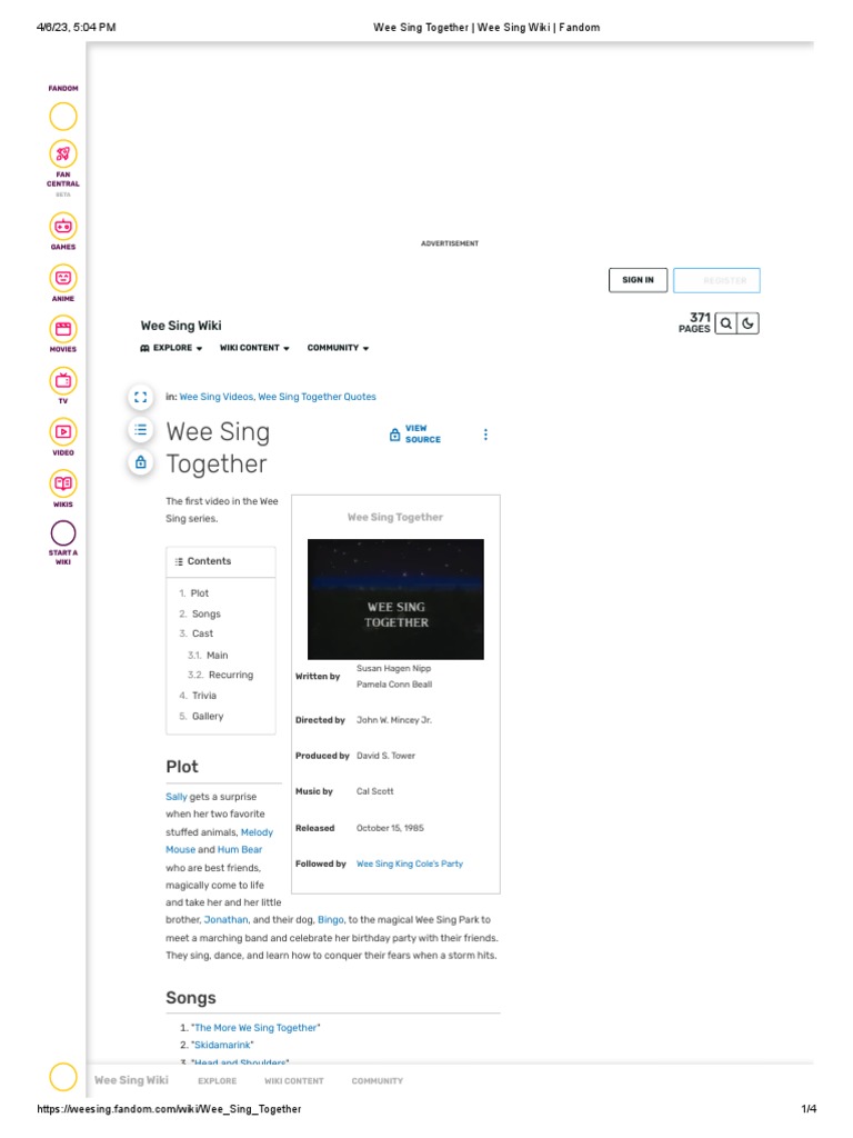 Wee Sing Together - Wee Sing Wiki - Fandom | PDF