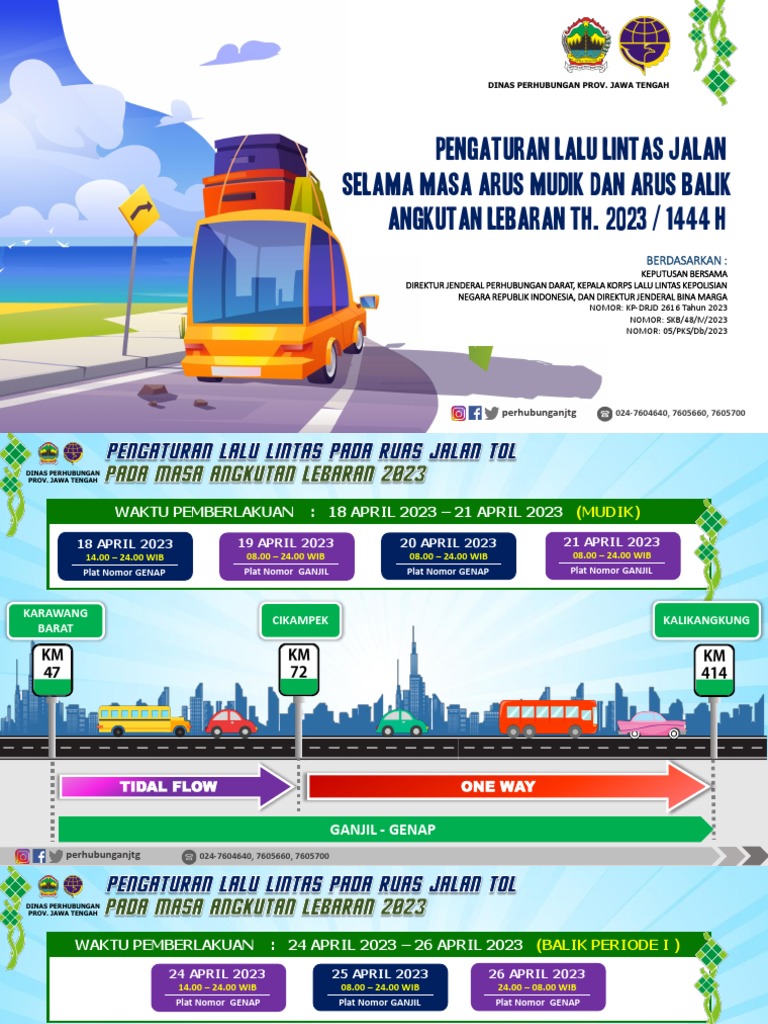 Pengaturan Lalin Masa Lebaran 2023 | PDF