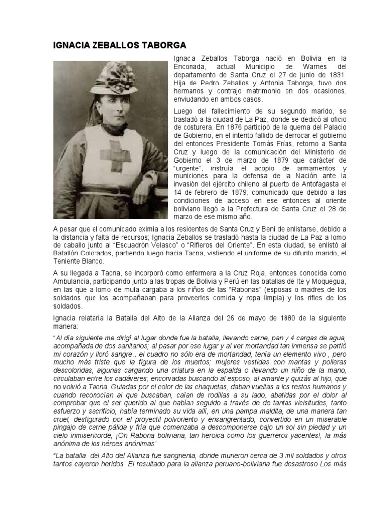 Bibliografia de Ignacia Zeballos Taborga | PDF | Militar | Bolivia