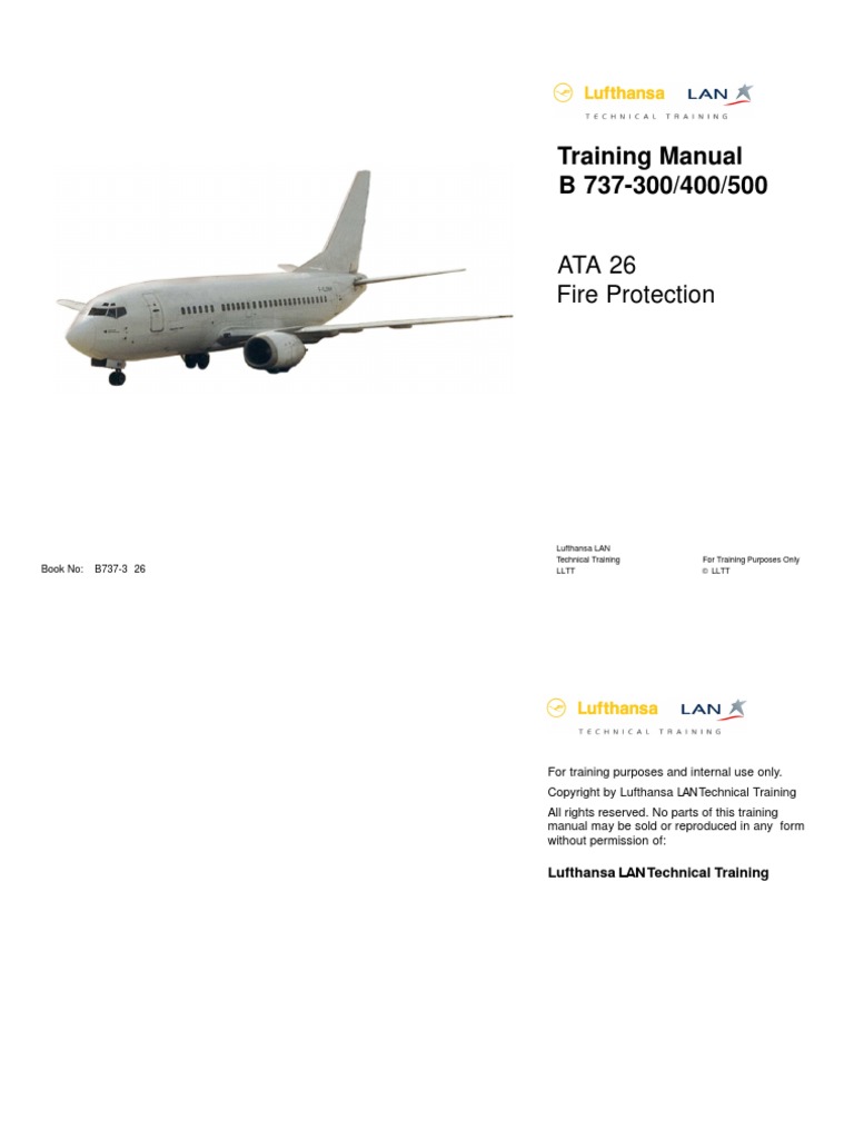 Training Manual B 737-300/400/500: ATA 26 Fire Protection | PDF | Vehicles | Manufactured Goods