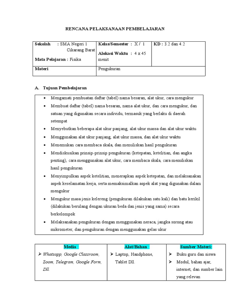 RPP Pengukuran | PDF