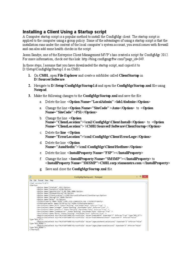 Addendum - Installing A Client Using A Startup Script | PDF | Group ... Addendum - Installing A Client Using A Startup Script | PDF | Group ...