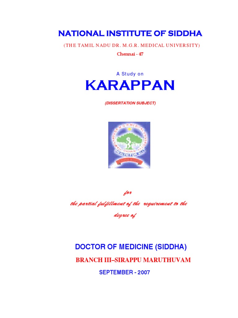 Karappan: National Institute of Siddha | PDF | Dermatitis | Allergy
