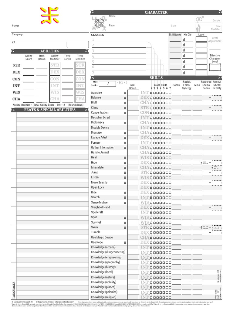Artificer Character Sheet & Link to creator | PDF | Dungeons & Dragons ...