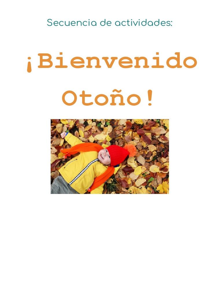 ¡Bienvenido Otoño!: Secuencia de Actividades | PDF