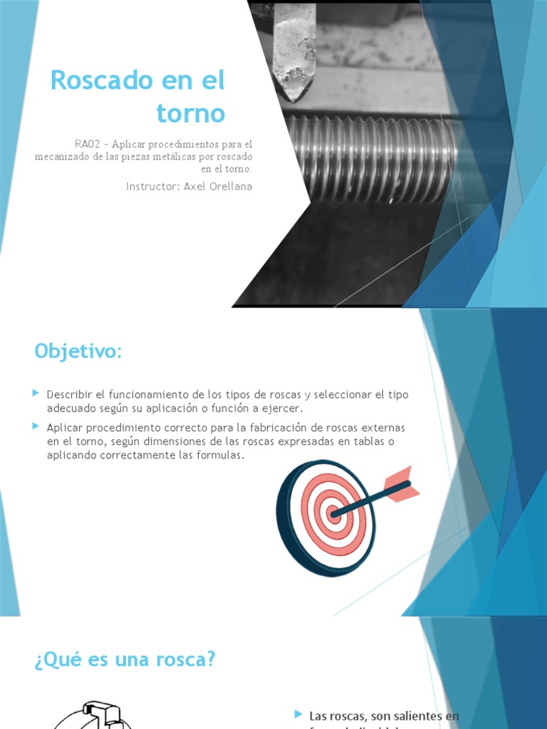 Roscado en Torno: Procedimientos y Tipos | PDF | Tornillo | Herramientas