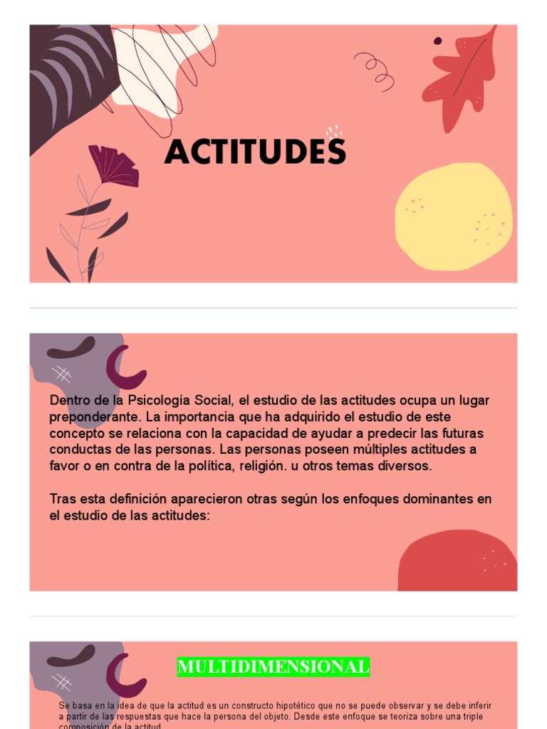 Estudio de Actitudes en Psicología Social | PDF
