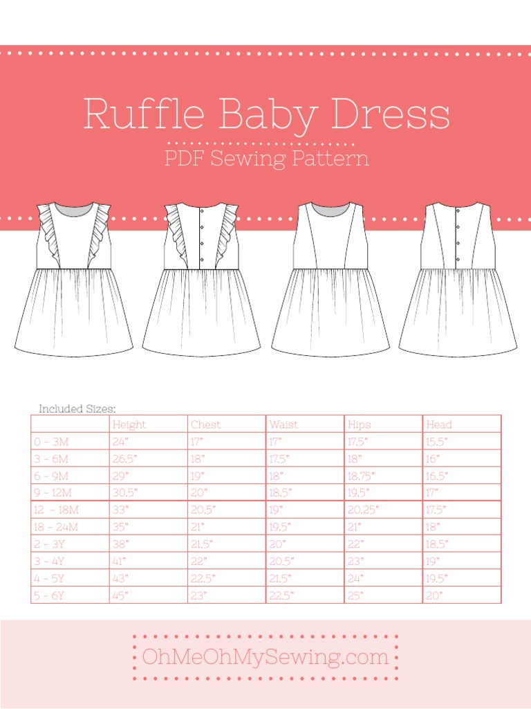 Ruffle Dress Pattern Pdf Seam Sewing Sewing