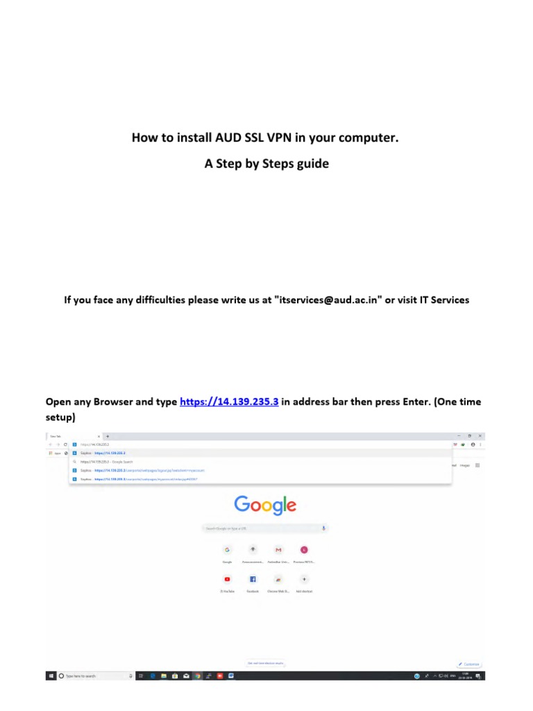 How To Install AUD SSL VPN in Your Computer. A Step by Steps Guide | PDF | User (Computing) | Login