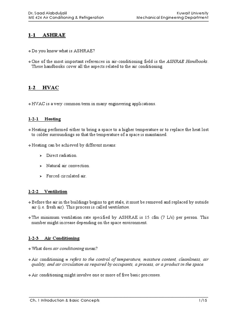 Chapter 1 | PDF | Air Conditioning | Continuum Mechanics
