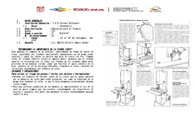 Ficha 14 Sierra Cinta 5S | PDF