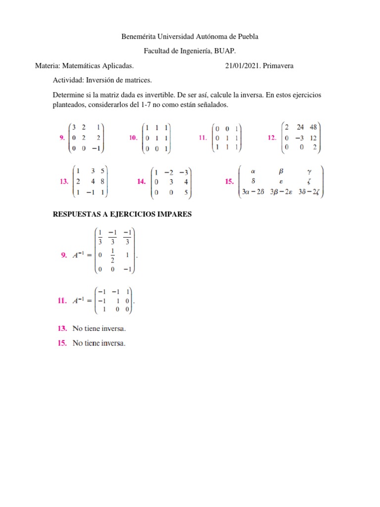 Respuestas A Ejercicios Impares | PDF