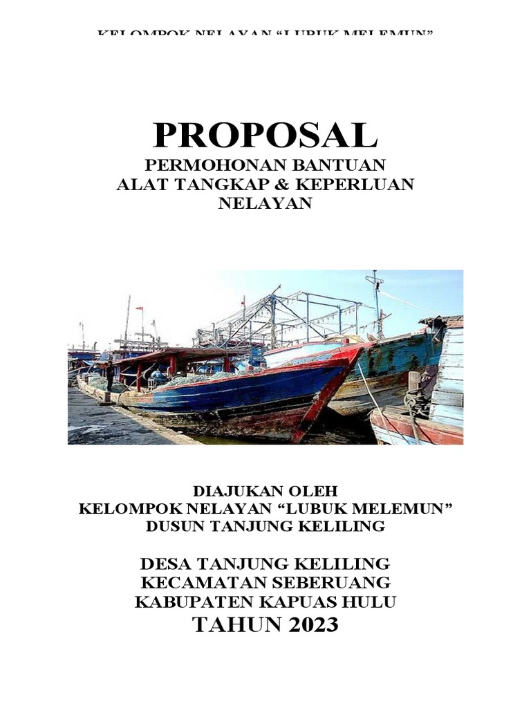 Proposal Permintaan Bantuan Alat Nelayan (1) | PDF