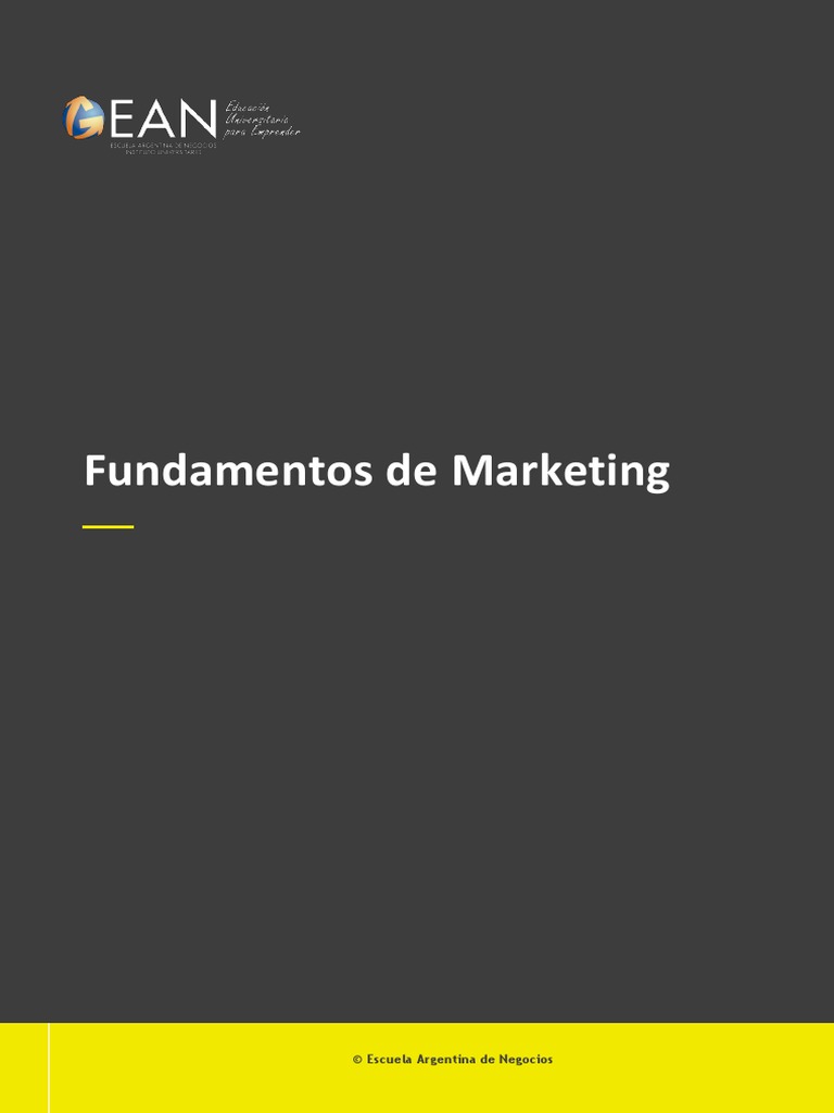 Fundamentos de Marketing U1 | PDF | Marketing | Mercado (economía)