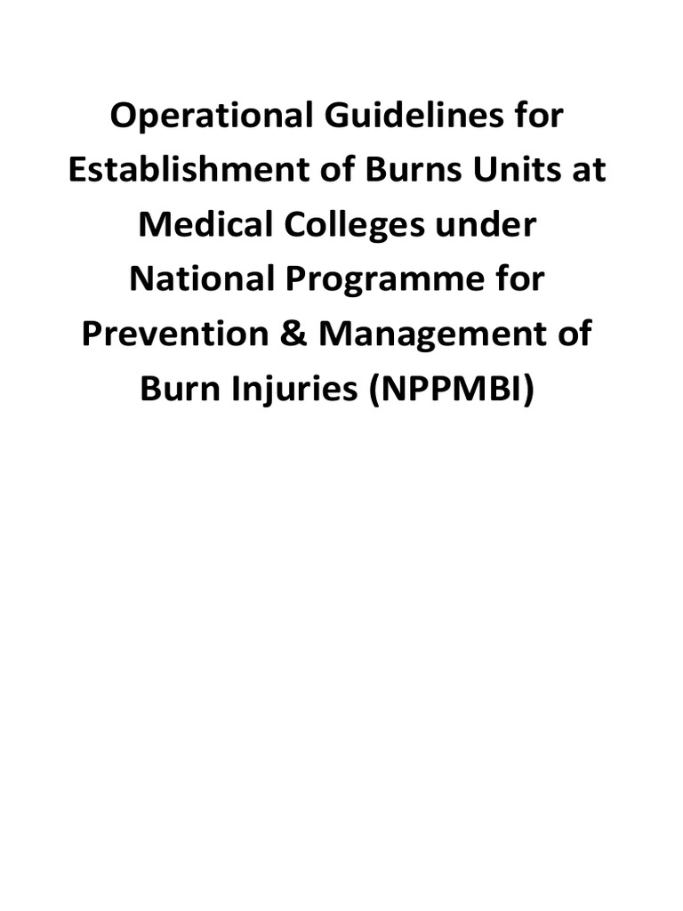 Burn Unit Operational Guidelines | Download Free PDF | Burn | Physical Therapy