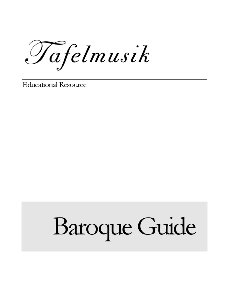 Baroque Guide | PDF | Baroque Music | Orchestras