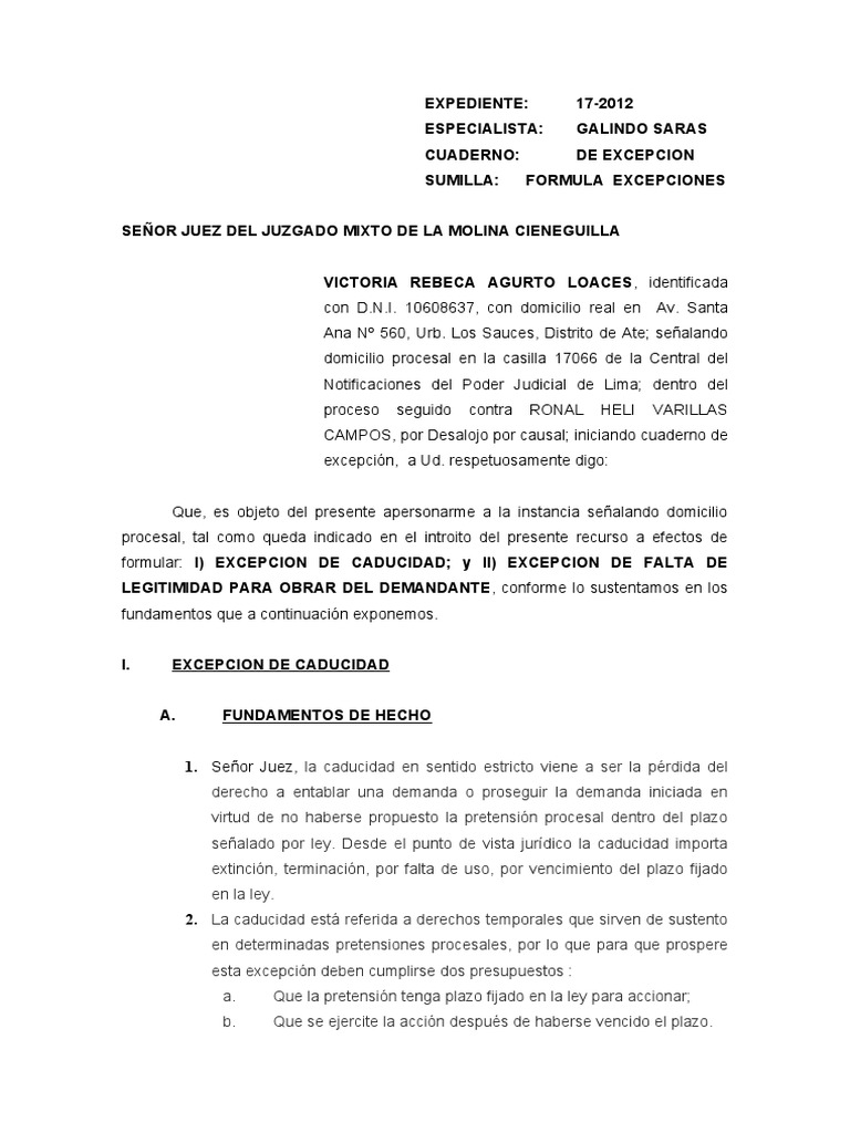 excepcion.reconvencion | PDF | Demanda judicial | Divorcio