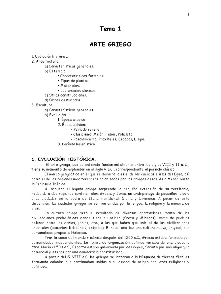 Arte Griego | PDF | Antigua Grecia | templo