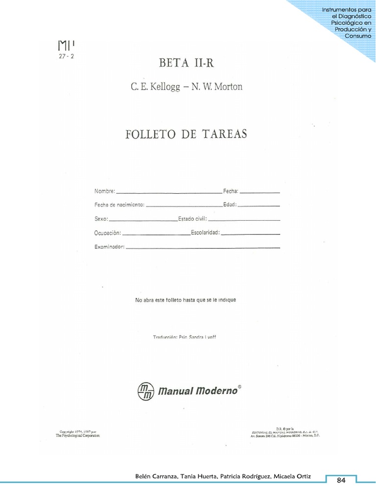 Test Beta II R | PDF