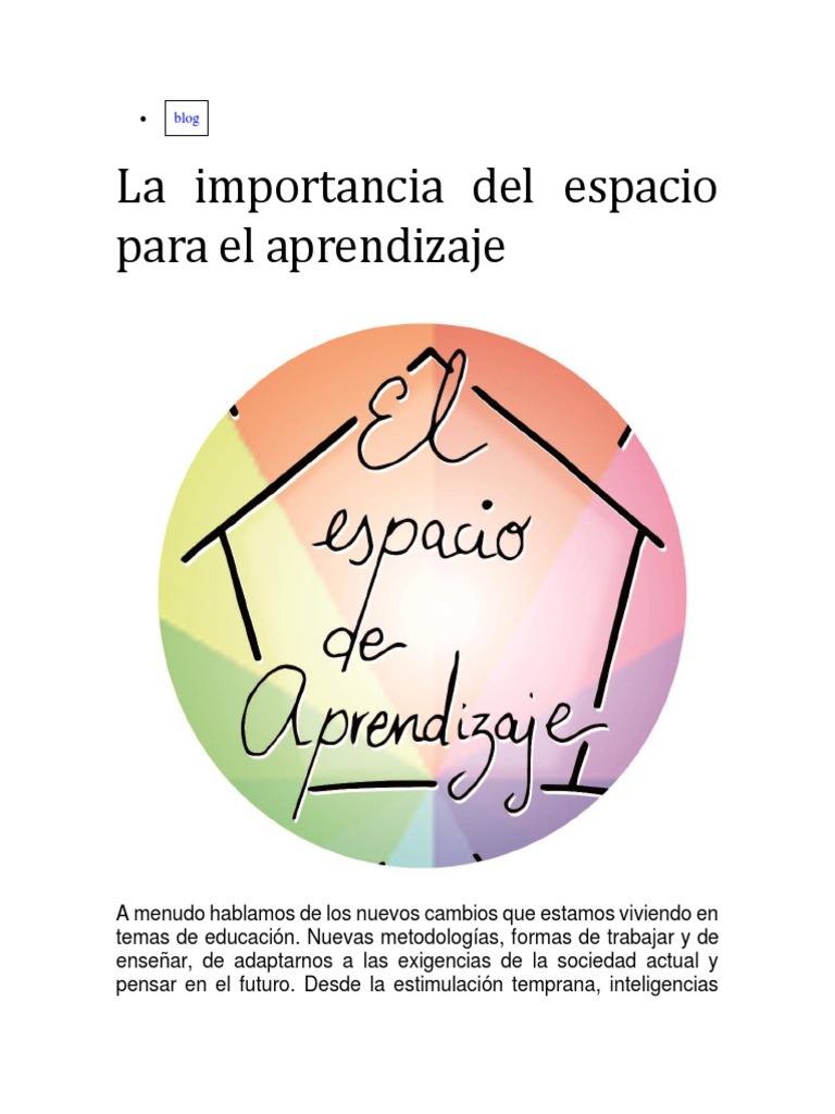 Espacios de Aprendizaje Innovadores | PDF | Salón de clases | Aprendizaje