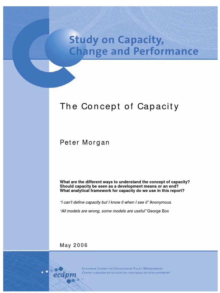 2006 The Concept of Capacity - 2 | PDF | Capacity Building | Strategic ...