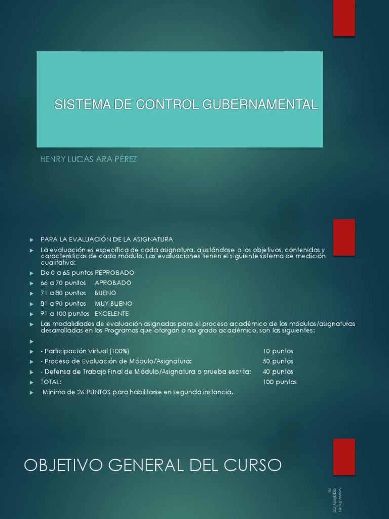 Presentación Sistema de Control Interno | PDF | Auditoría | Contralor