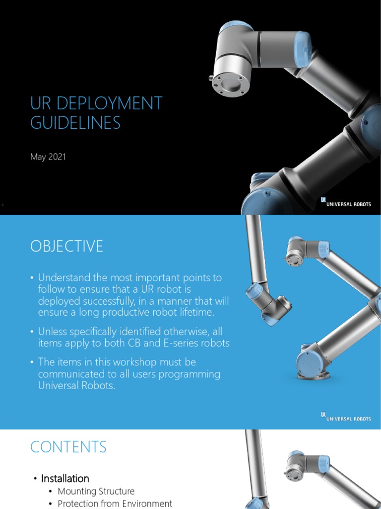 UR Deployment Guidelines Summary | PDF | Mechanical Engineering
