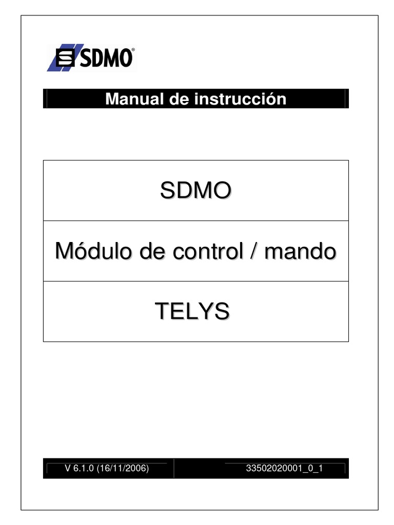 Manual Controlador Telys | PDF | Arranque | Cantidades fisicas