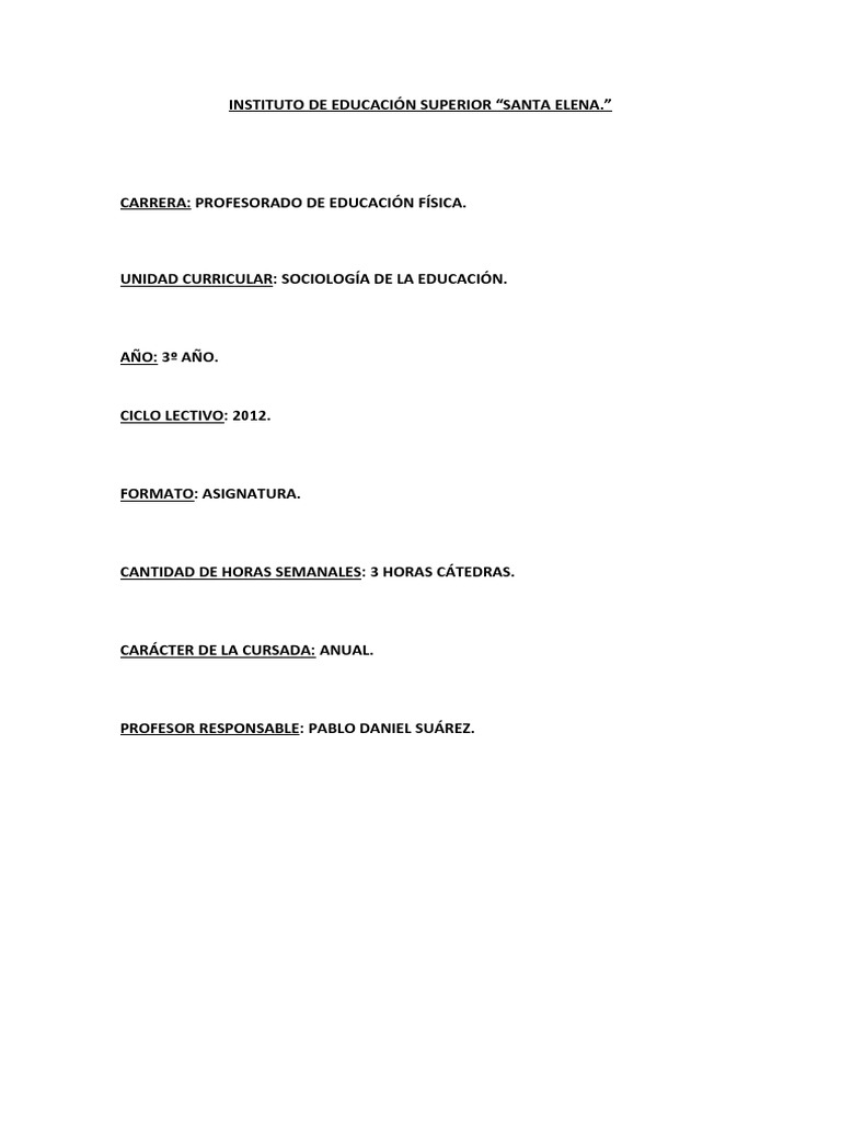 Sociologia Pablo Suarez | PDF | Evaluación | Sociología