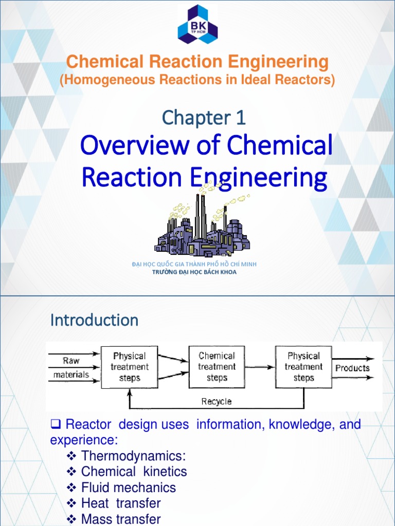 CRE Chapter 1 Overview of Chemical Reaction Engineering | PDF ...