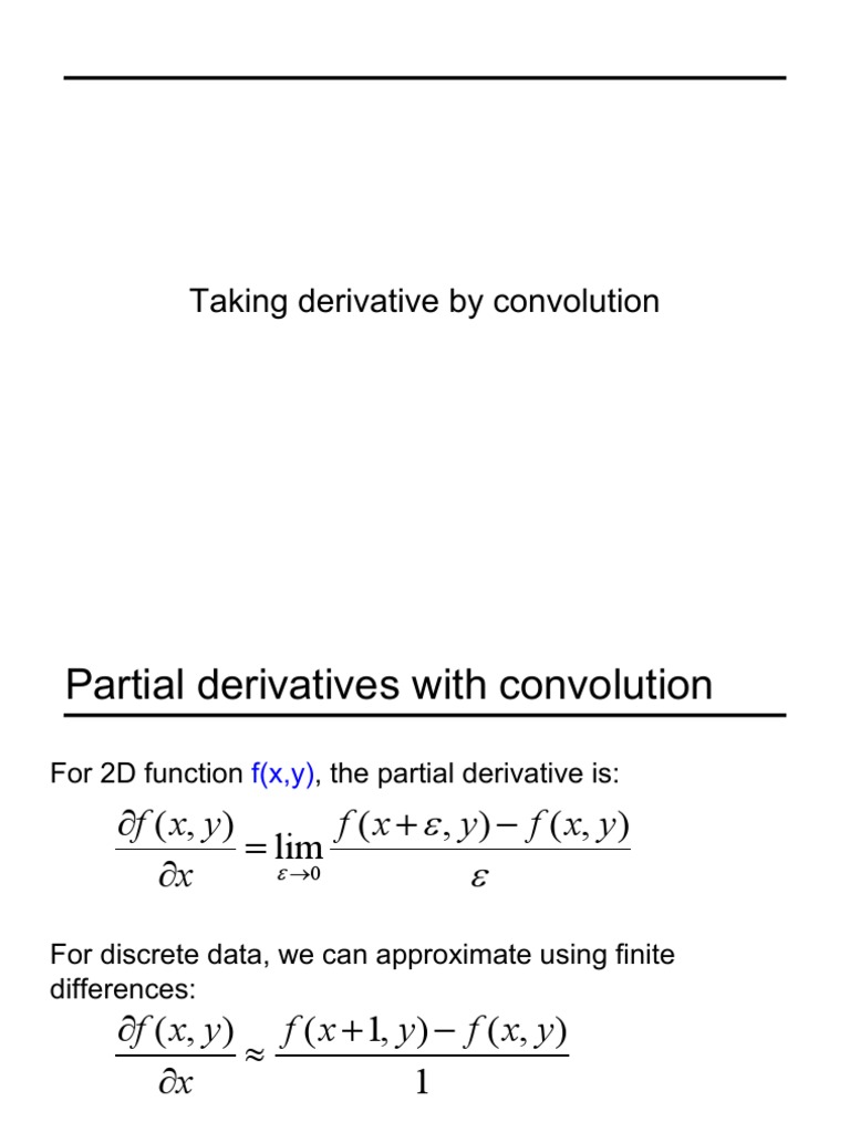 Taking Derivative by Convolution | PDF | Electronic Filter | Normal ...