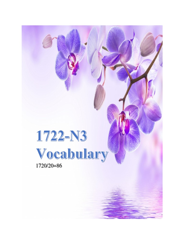 N3 Vocabulary | PDF